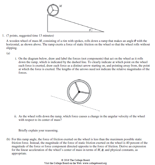 AP 4 5 2016 FRQ 1 Solved Learn Physics Mr Trampleasure AP 4 5 2016 FRQ 1 Solved Learn Physics Mr Trampleasure